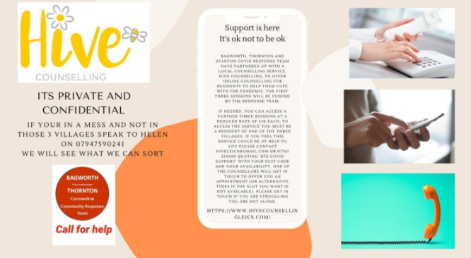 Hive Counselling for local residents – Thornton