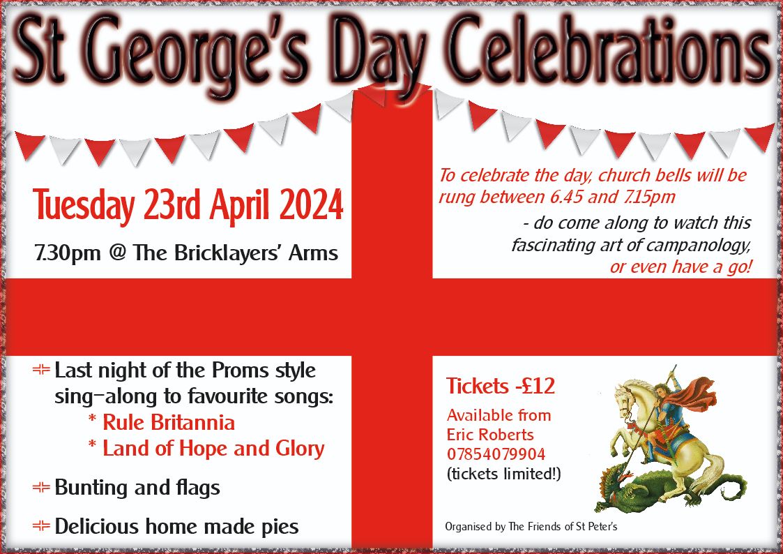 St George’s Day Celebrations ~ Bricklayers Arms ~ 23rd April. – Thornton